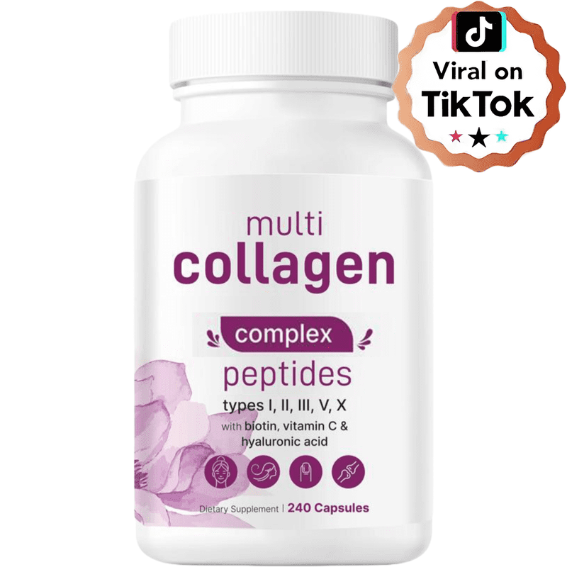 Multi-Type Collagen Complex for Women - Type I II III V X + Vitamin C ...