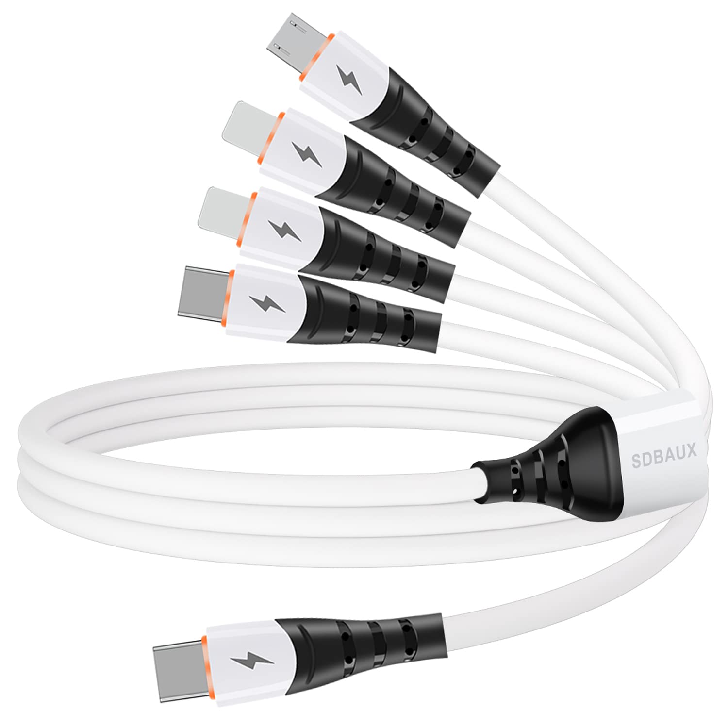 Multi USB C Charging Cable,USB C to 4 in 1 Multiple USB Fast Charging ...