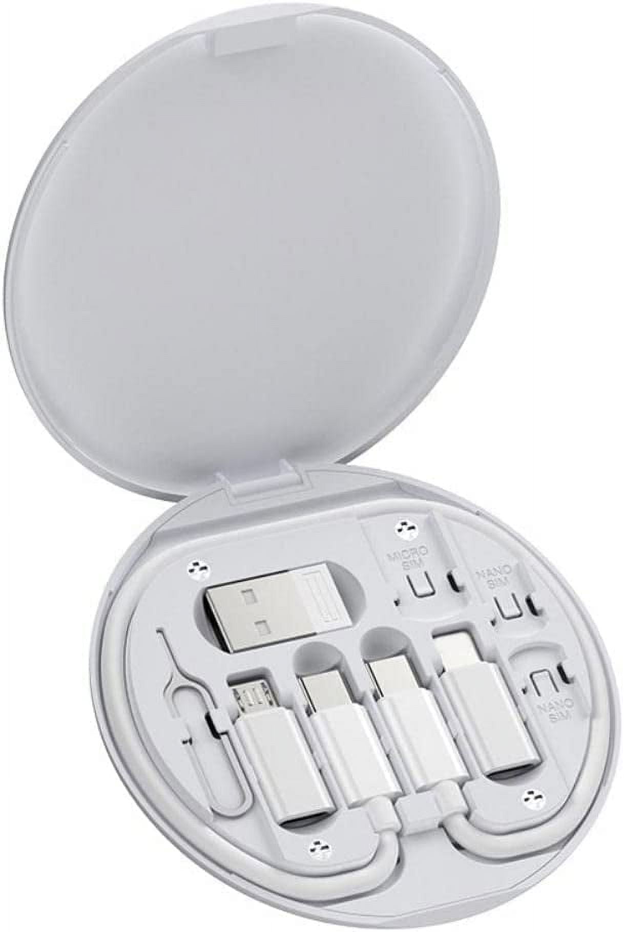 Multi USB Charging Adapter Cable Kit, USB C to Lighting Cable Box ...