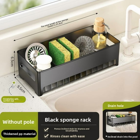 Multi-Use Drain Rack Brushes Easy to Clean Space-Efficient Kitchen Sink ...