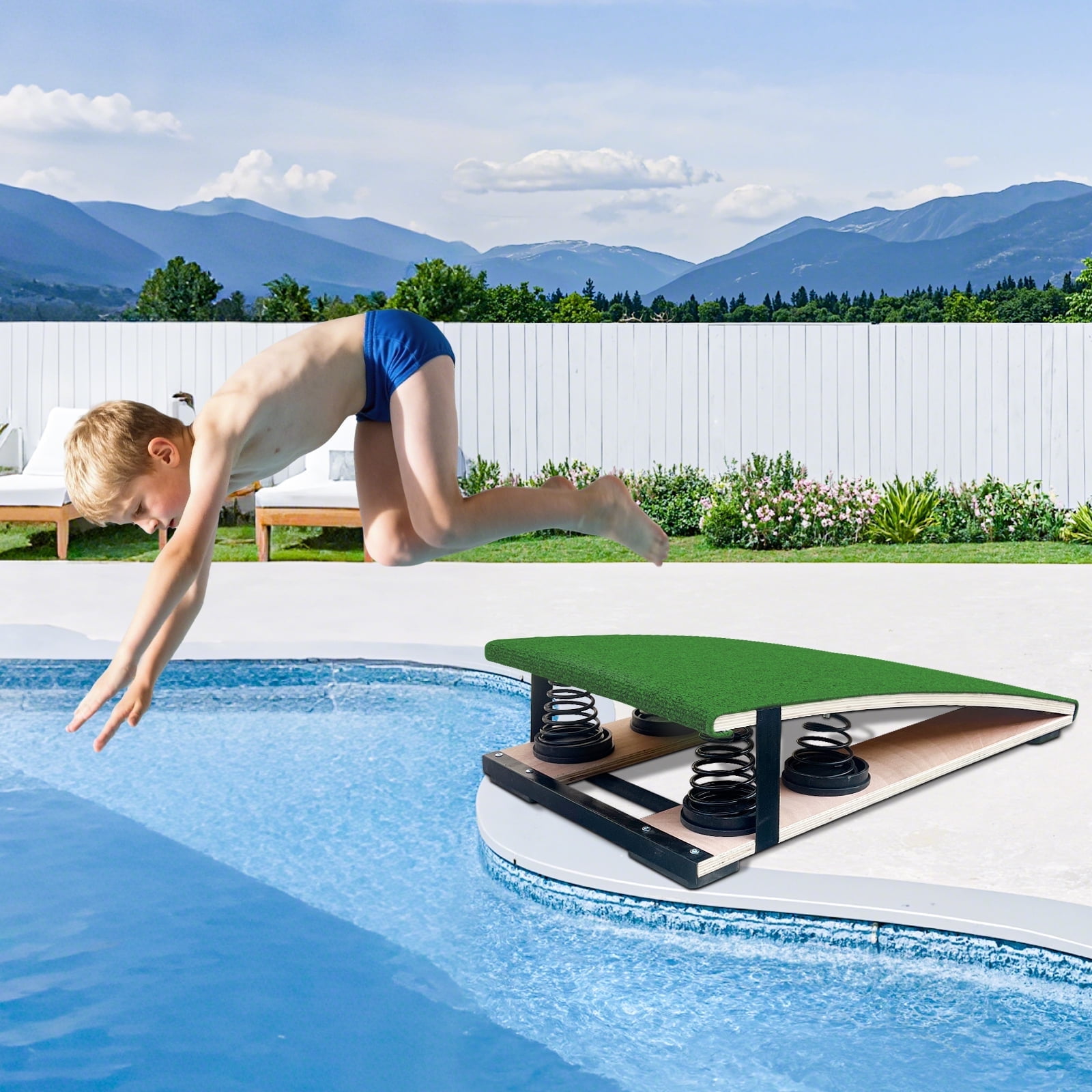 Multi-Use Gymnastics and Diving Springboard – Solid Wood Vault Board ...