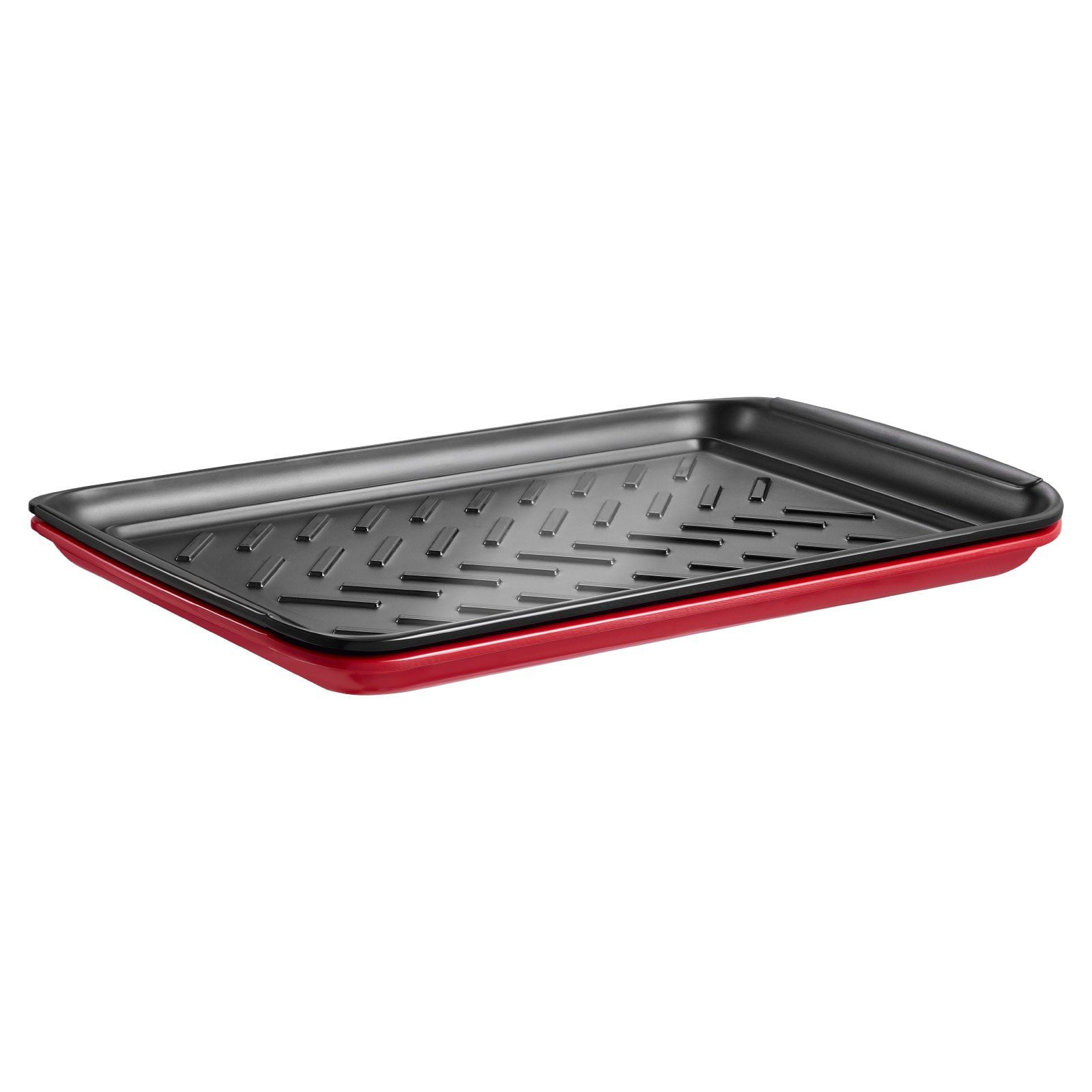 Multi-Use Plastic Food Trays 17x10.35 Inch, 2-Pack – Non-Slip Serving ...