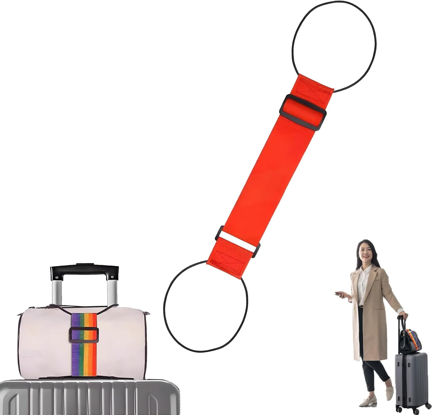 Multi Use Strong Adjustable Luggage Connector Straps, Adjustable Straps ...