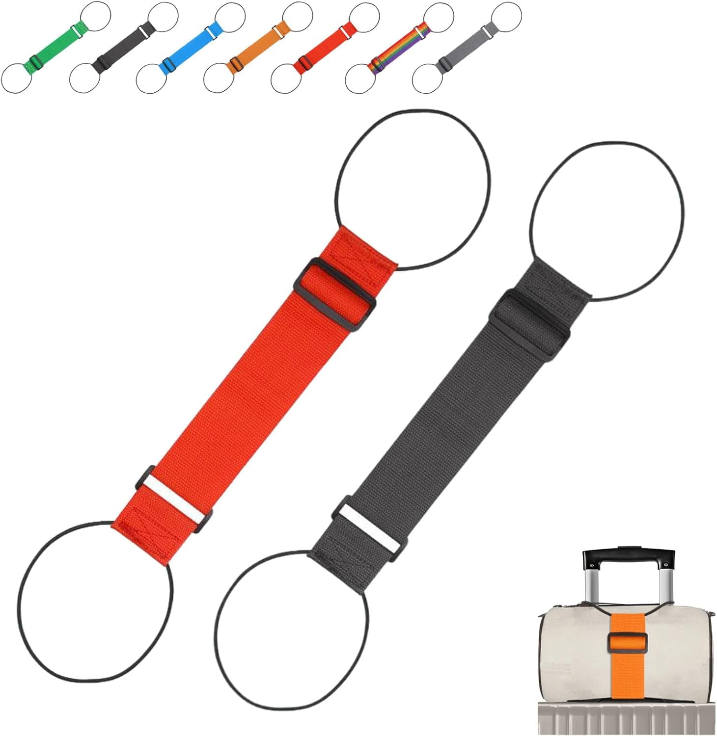 Multi Use Strong Adjustable Luggage Connector Straps, Elastic Rope with ...
