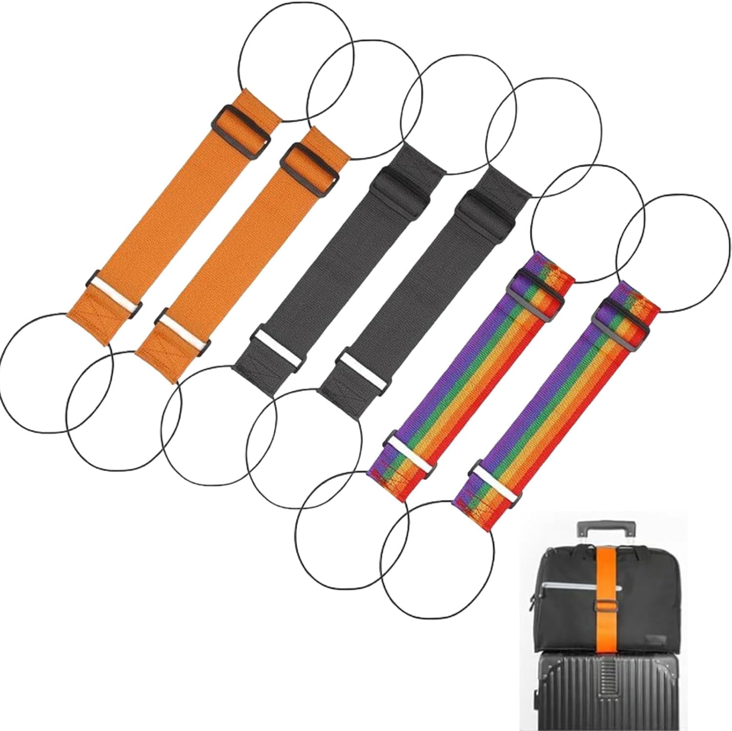 Multi Use Strong Adjustable Luggage Connector Straps, Secure Stacking ...
