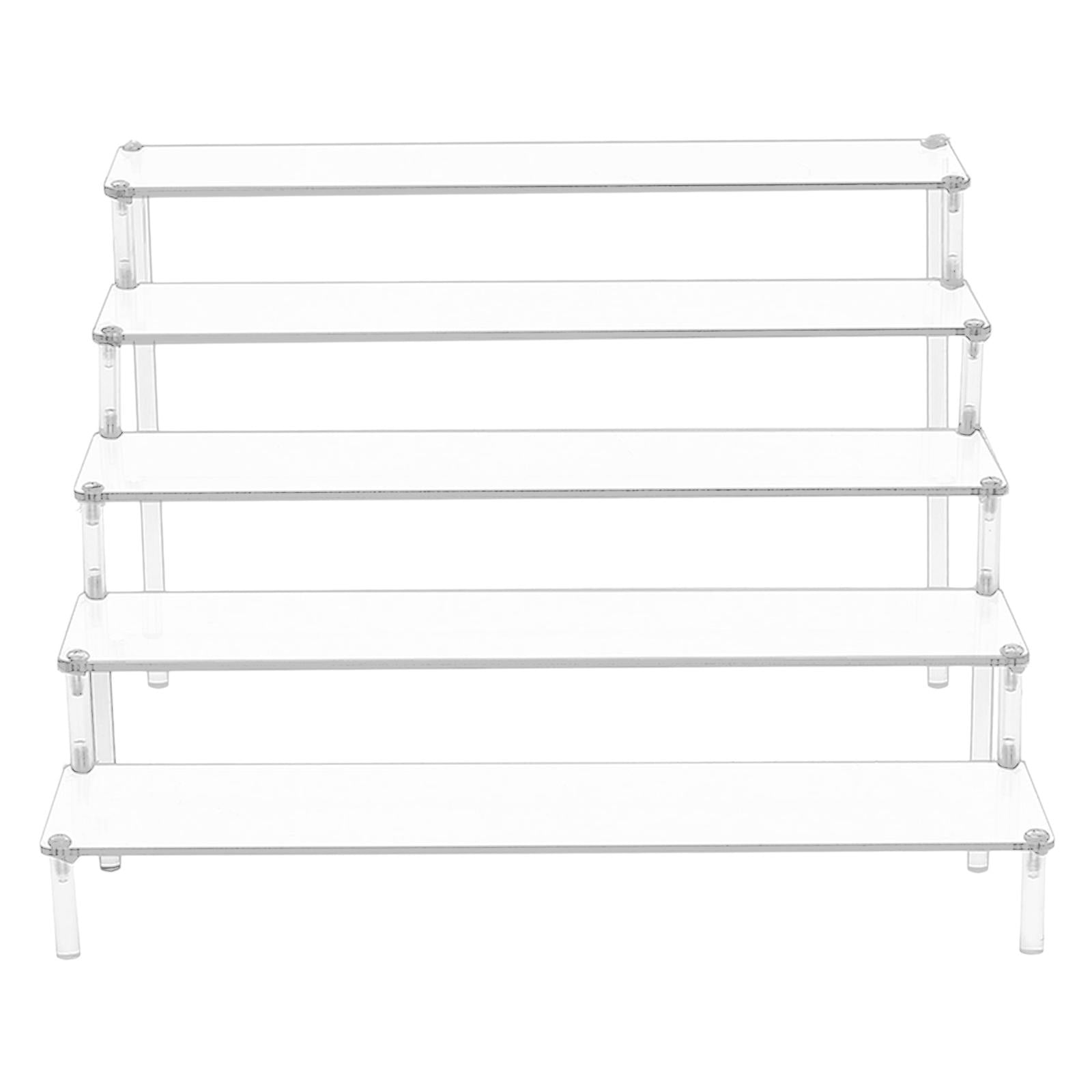Multi-Use Transparent Multi-Tier Acrylic Rack Collectibles Riser Shelf ...