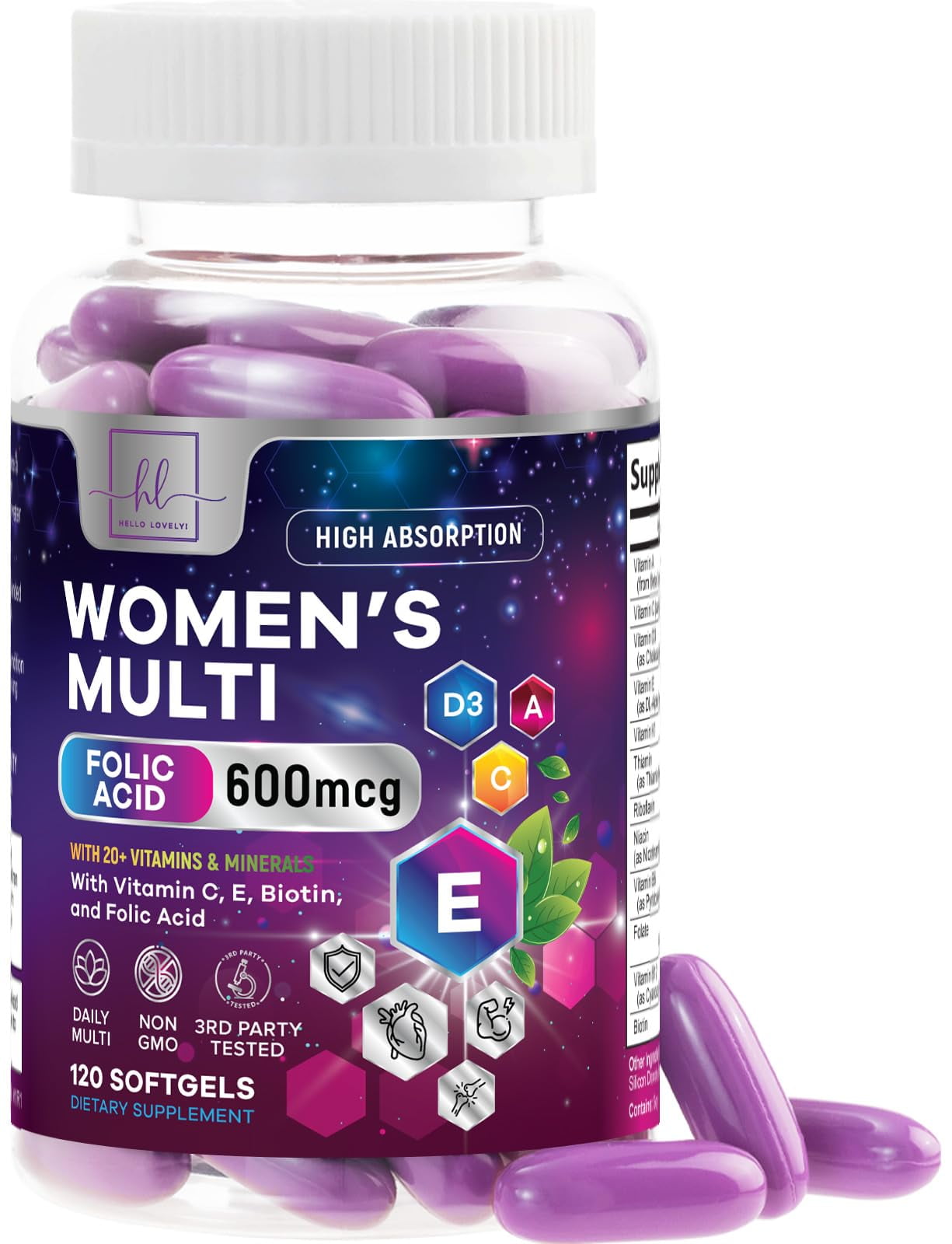 Womens Multivitamin - Once Daily Women's Multi with Vitamin A, B6, B12 ...