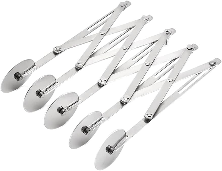 Multi-Wheel Cutter, 5 Wheel Pastry Cutter Pizza Cutter Stainless Steel ...
