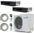 Multi Zone Mini Split Ductless Air Conditioner Dual 2 Zone 12000 18000 BTU 21 Seer - Walmart.com