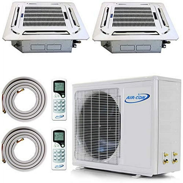 Multi Zone Mini Split Ductless Air Conditioner Dual 2 Zone 12000 24000