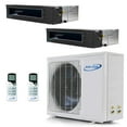 Multi Zone Mini Split Ductless Air Conditioner Dual 2 Zone 12000 12000 ...