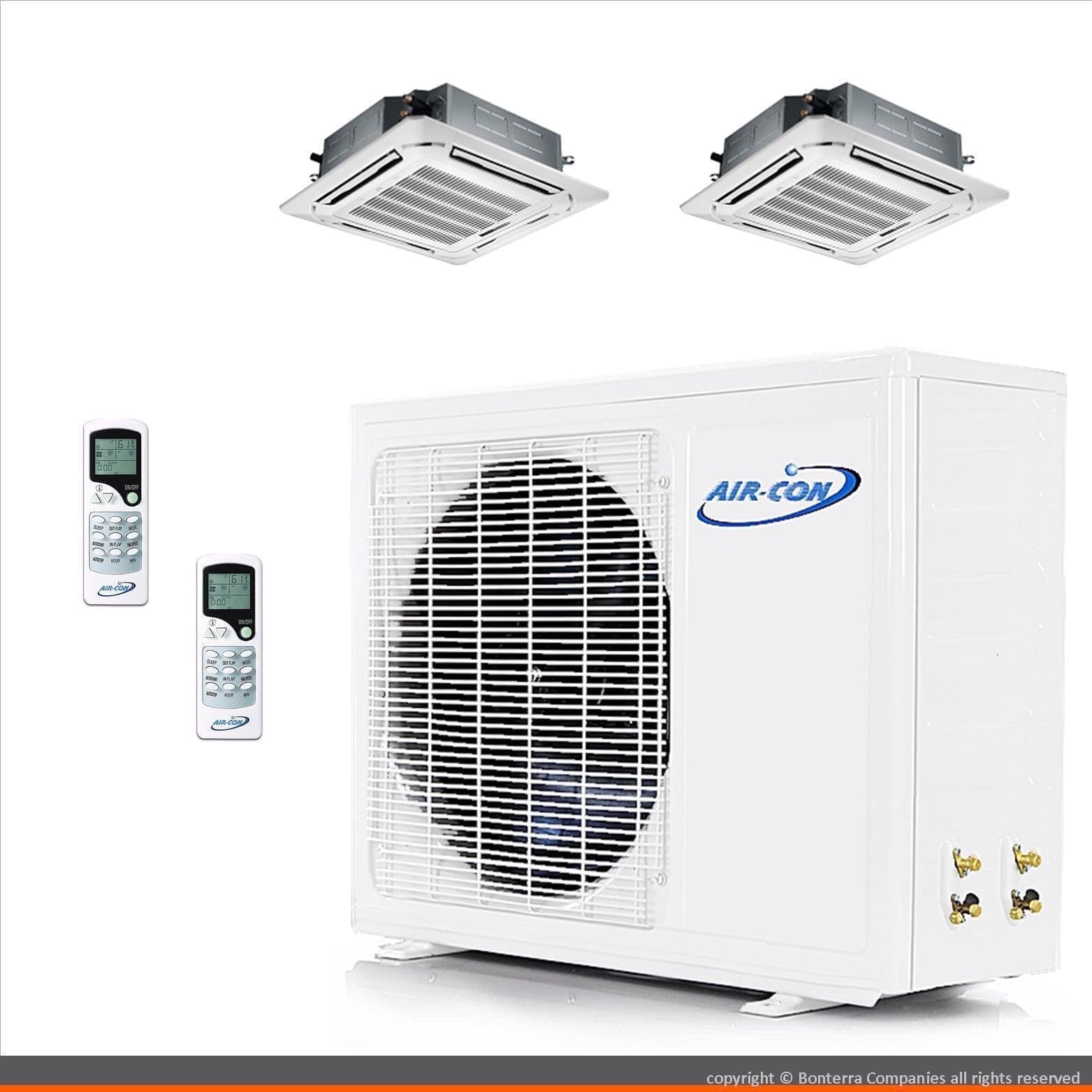 Multi Zone Mini Split Ductless Air Conditioner Dual 2 Zone 12000 12000 ...