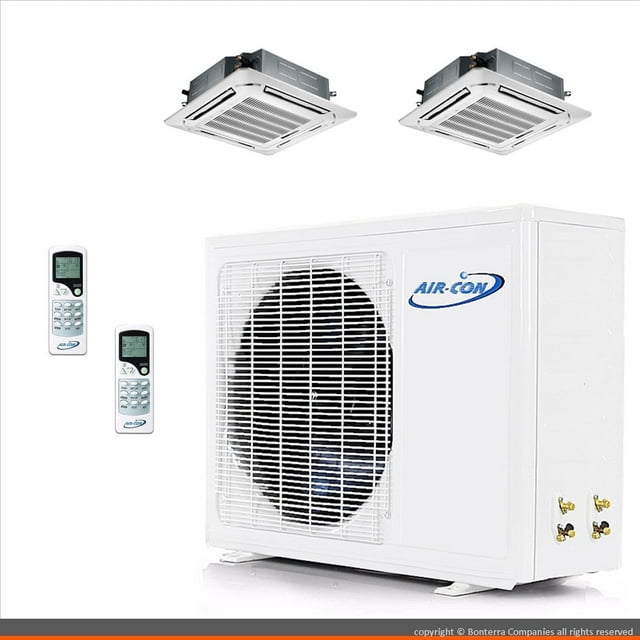Multi Zone Mini Split Ductless Air Conditioner Dual 2 Zone 12000 12000 ...