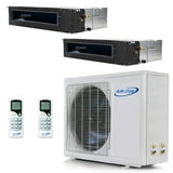 Multi Zone Mini Split Ductless Air Conditioner Dual 2 Zone 12000 12000 ...