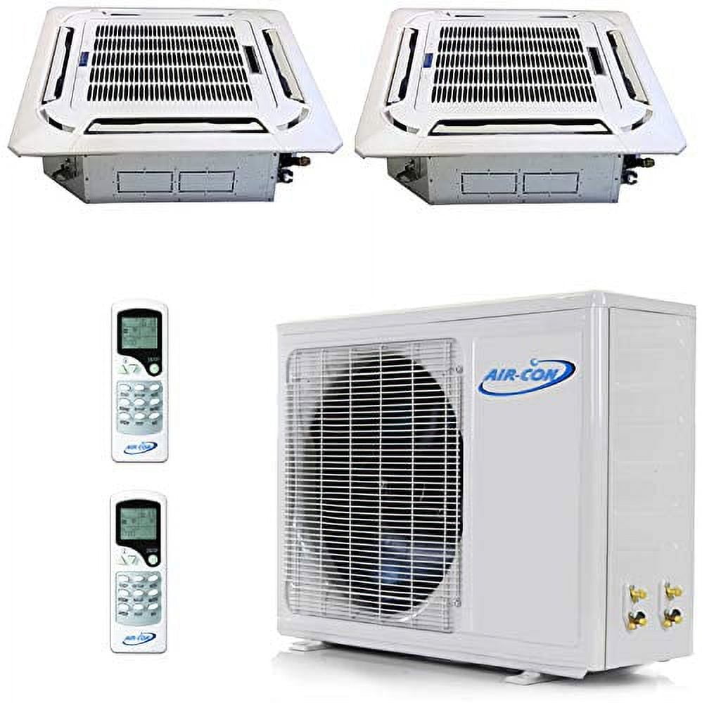 Multi Zone Mini Split Ductless Air Conditioner Dual 2 Zone 12000 12000 ...