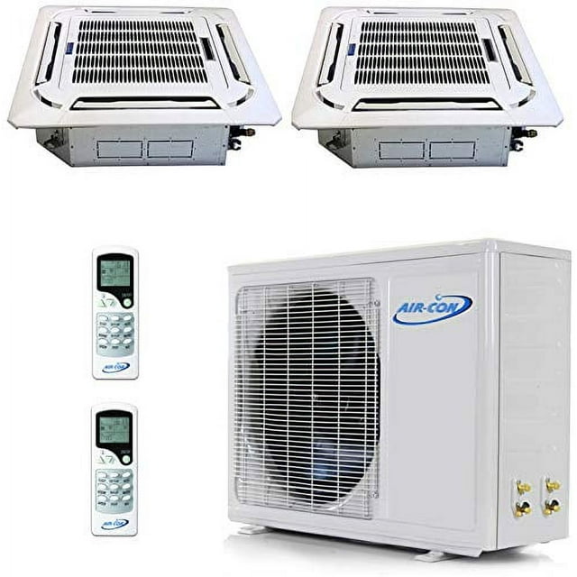 Multi Zone Mini Split Ductless Air Conditioner Dual 2 Zone 12000 12000 ...