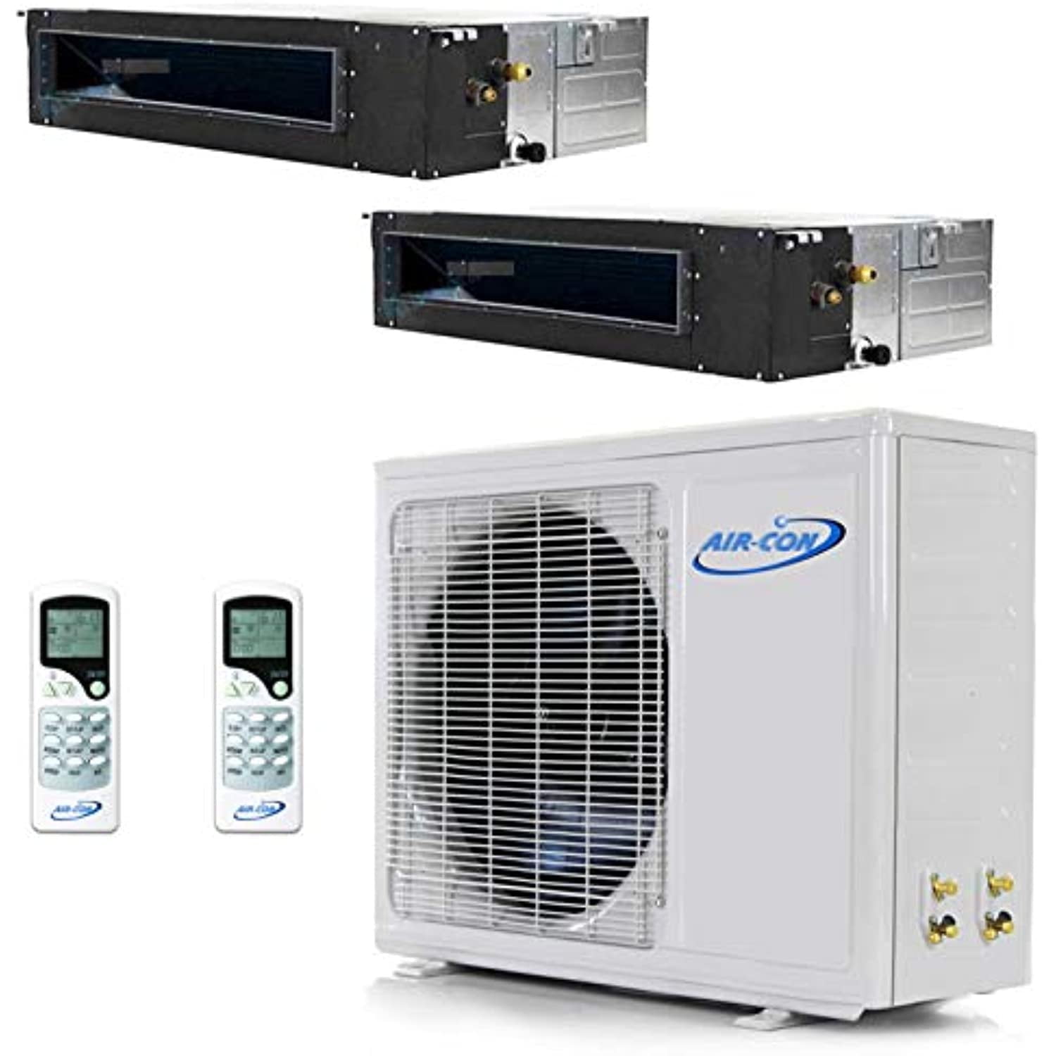 Multi Zone Mini Split Ductless Air Conditioner Dual 2 Zone 12000 18000 ...