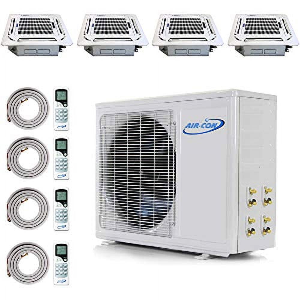 Multi Zone Mini Split Ductless Air Conditioner Quad 4 Zone 12000 12000 ...