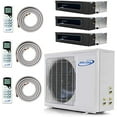 Multi Zone Mini Split Ductless Air Conditioner Tri 3 Zone 12000 12000 ...