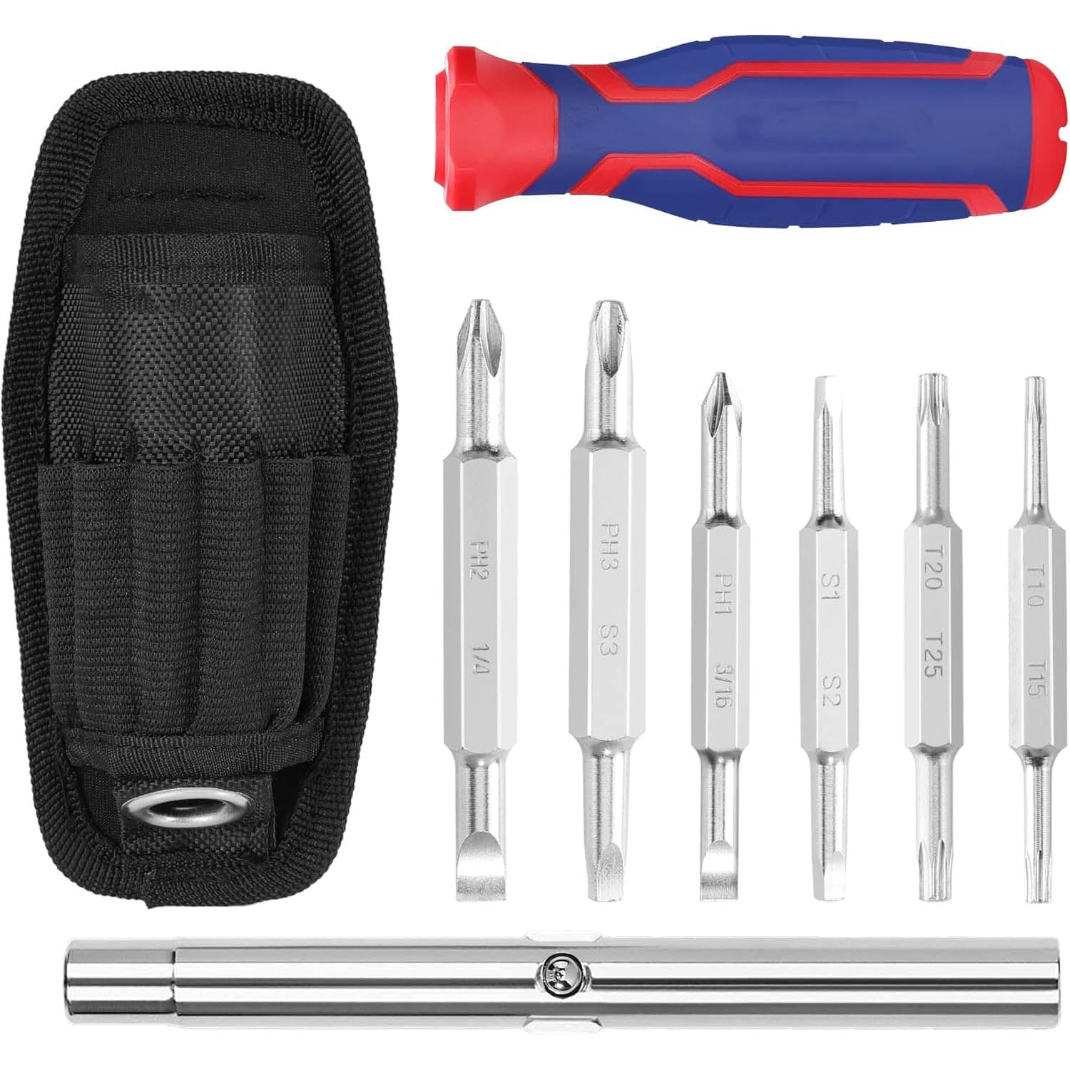 Multi-bit Screwdriver Set Tool All in One, Portable Multi-purpose ...