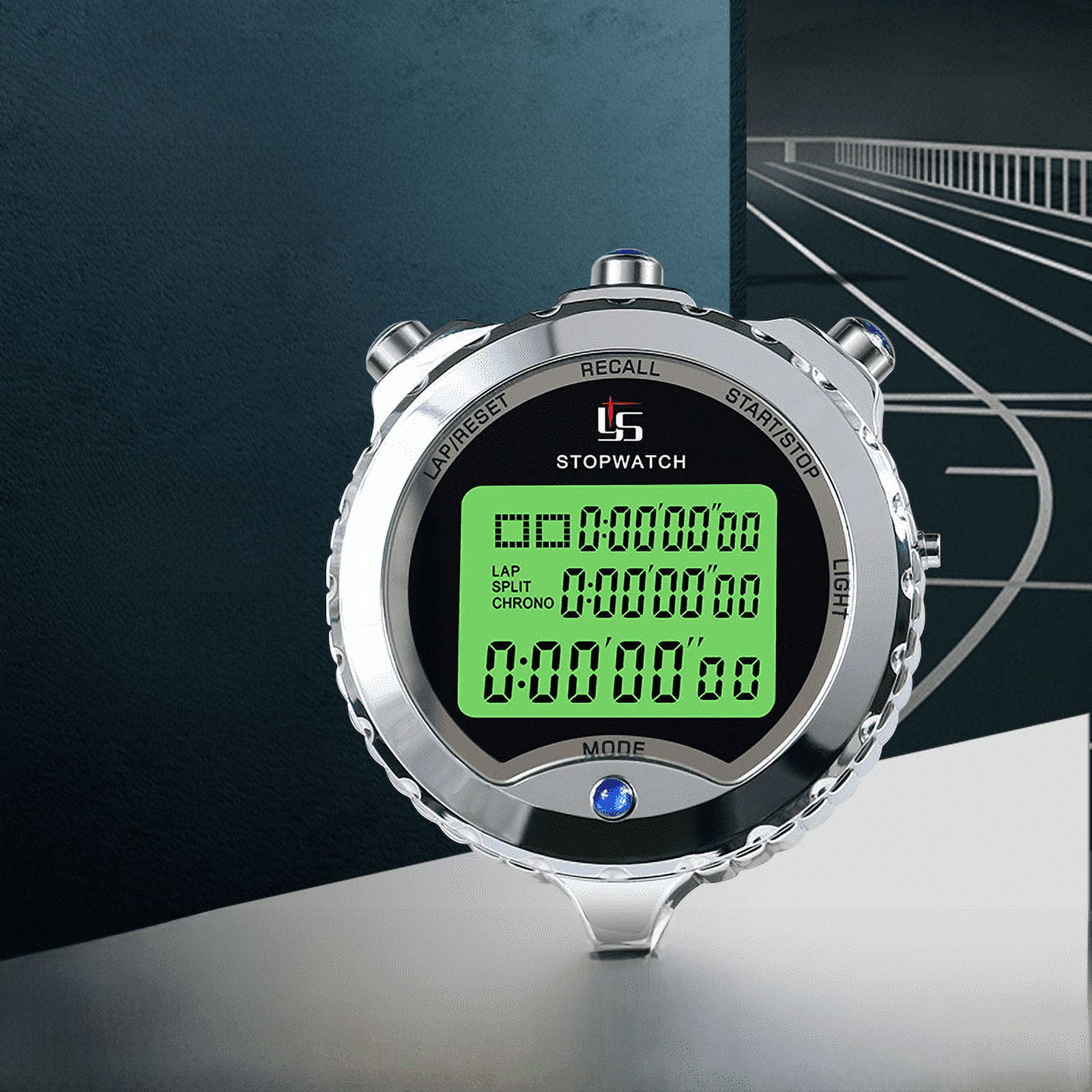 Multi channel luminous metal stopwatch timer training fitness exercise ...