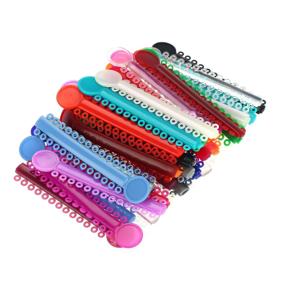 Multi-color Dental Orthodontic Ligature Rubber Bands Teeth Corrector Elastic Brace ,Dental ...