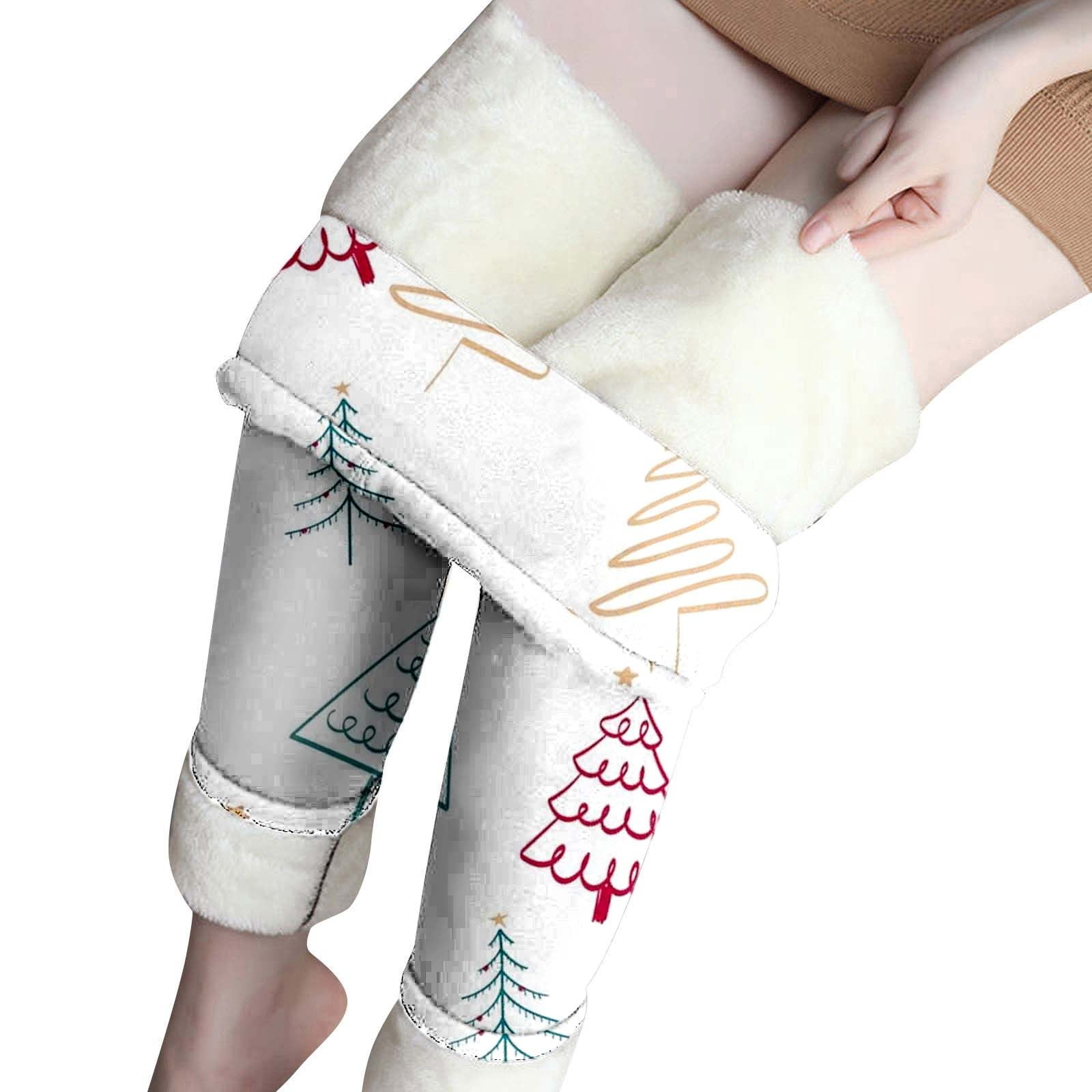 Multi-color Leggings for Women's Christmas Style Print Velvet Leggings ...