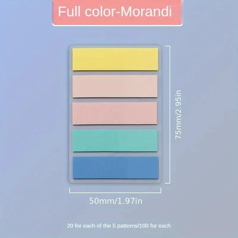 Multi colors PET Fluorescent Index Sticky Notes, Student Office Marking ...