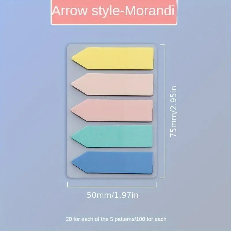 Multi colors PET Fluorescent Index Sticky Notes, Student Office Marking ...