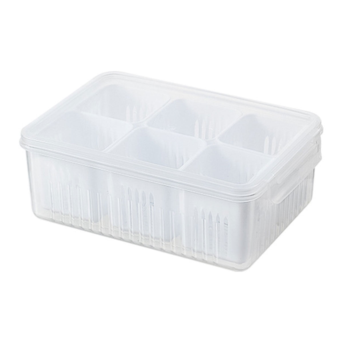 Multi-compartment Food Storage Containers, Drain Function Keeps Produce ...