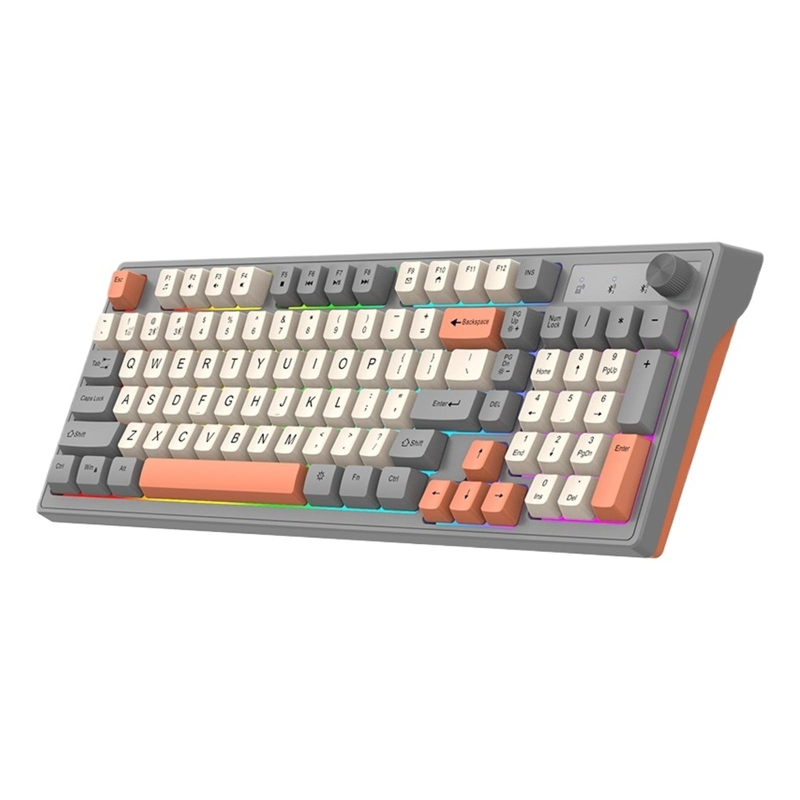 Multi-function 98-key Wireless Keyboard 2.4G Bluetooth Dual-mode ...