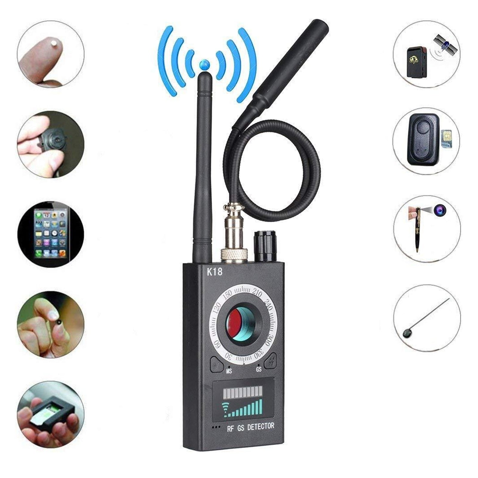 Multi-function Anti Detector Camera GSM Audio Bug Finder GPS Signal ...