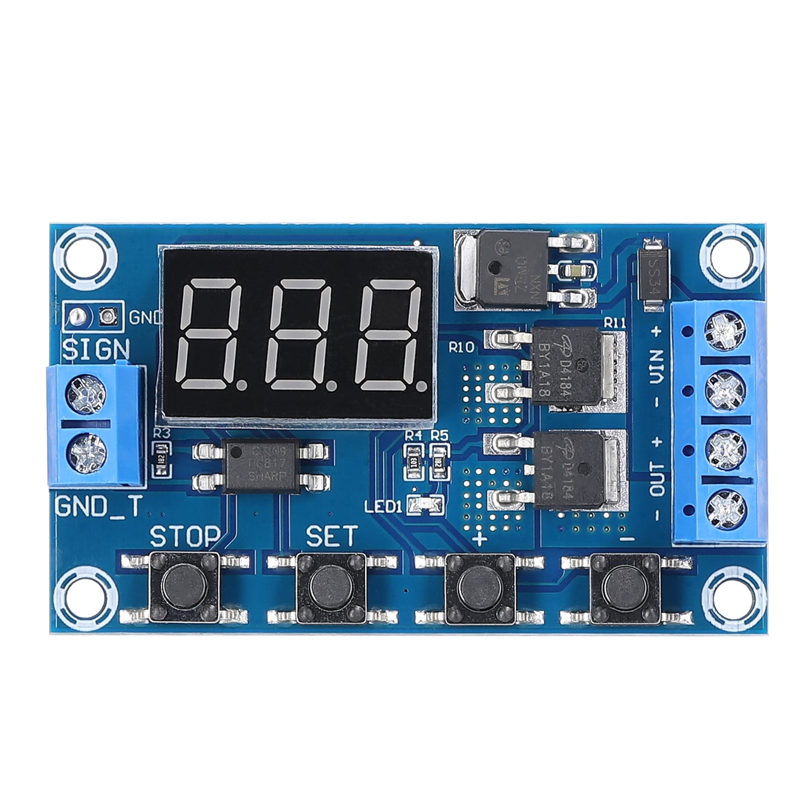 Multi-function Dual MOS Control Relay Cycle Timer Module Delay Time Switch DC 12/24V Components ...