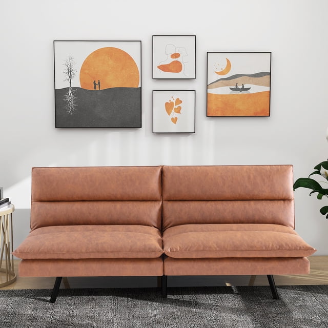 Multi-function Leisure Sleeper Couch with Adjustable Backrest, 3-in-1 ...