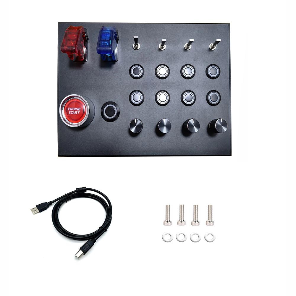 Multi-function Racing Button Box PC USB Simulation Racing Instrument ...