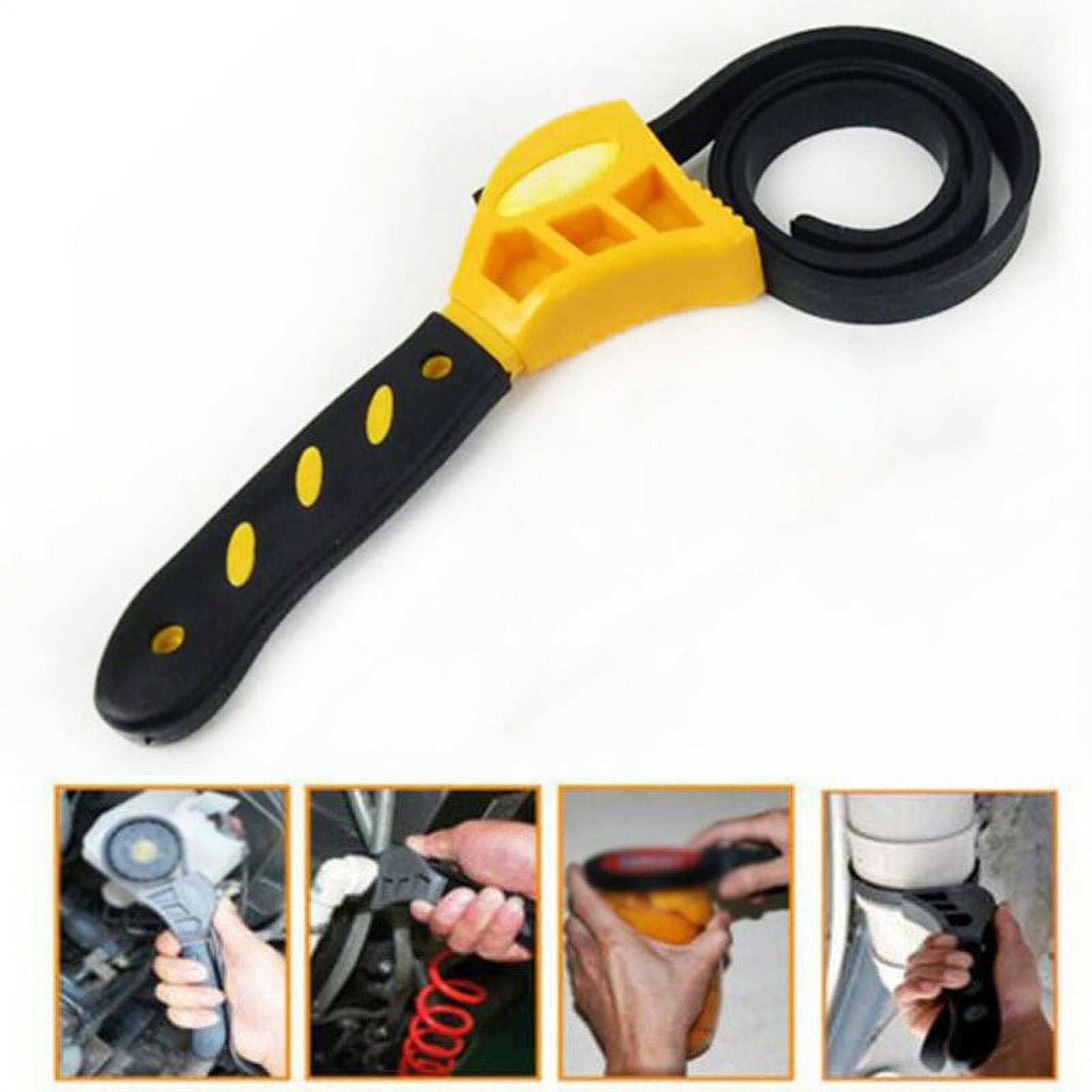 Multi-function Rubber Strap Wrench Adjustable Spanner For Any Shape ...