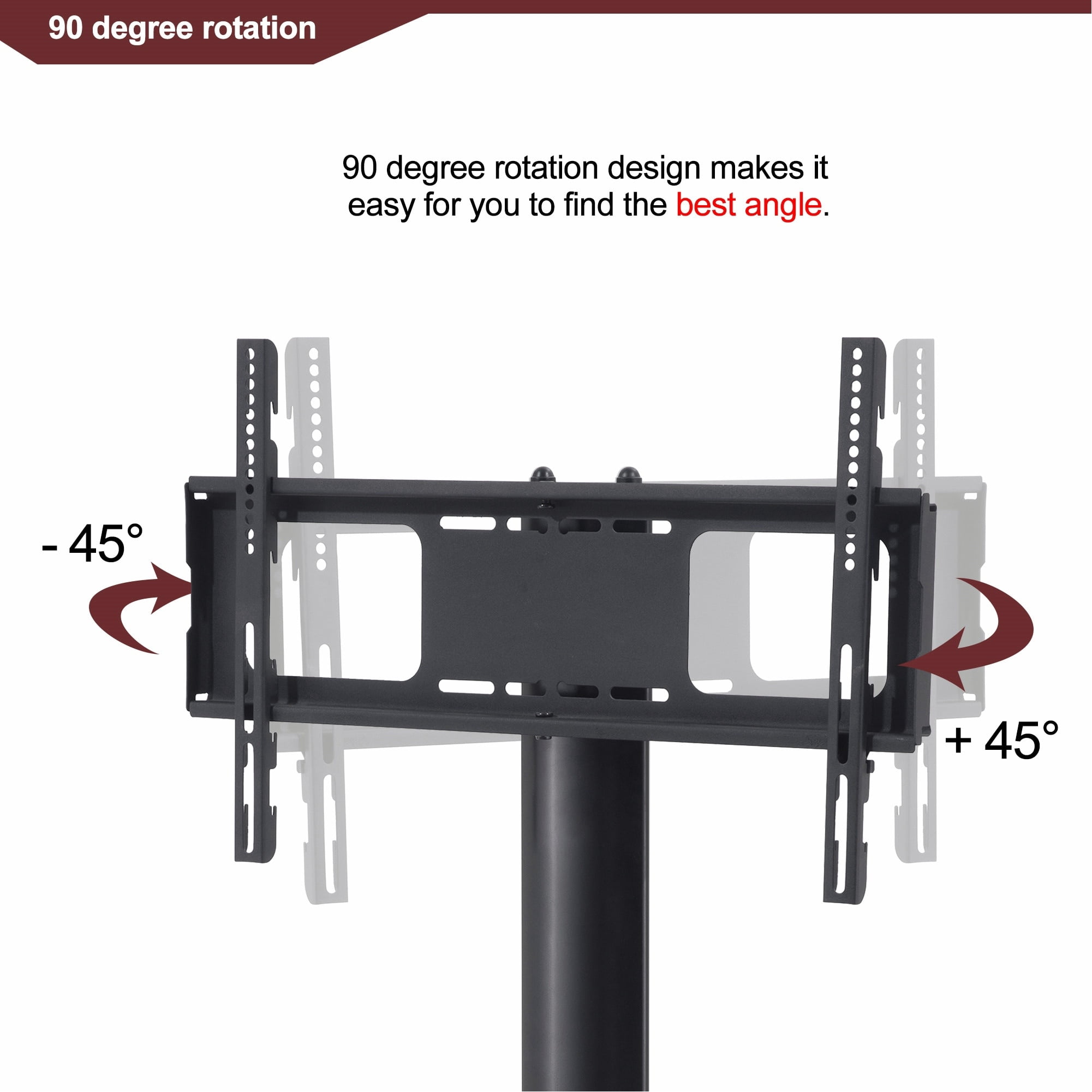 Multi-function TV Stand,3-Tier Height Adjustable Bracket Swivel Entertainment Centers - Walmart.com