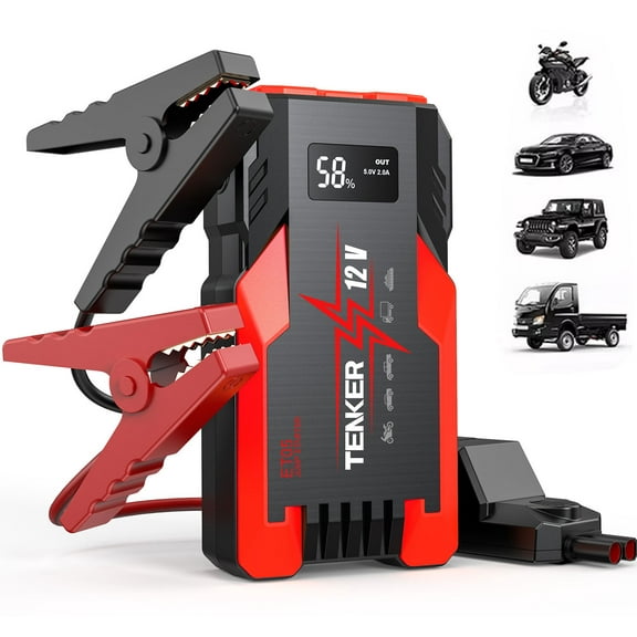 4000A Car Battery Jump Starter, Portable Car Jump Starter for Up to 10L ...