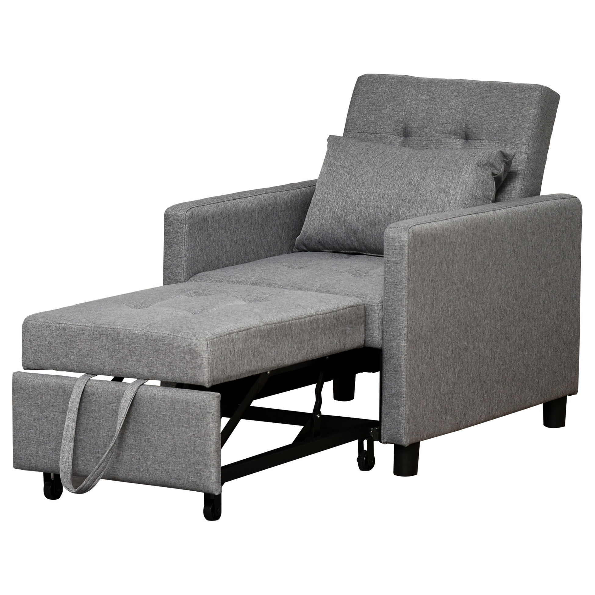 Multi-functional Chair Bed - Convertible With 4 , Adjustable , Grey ...