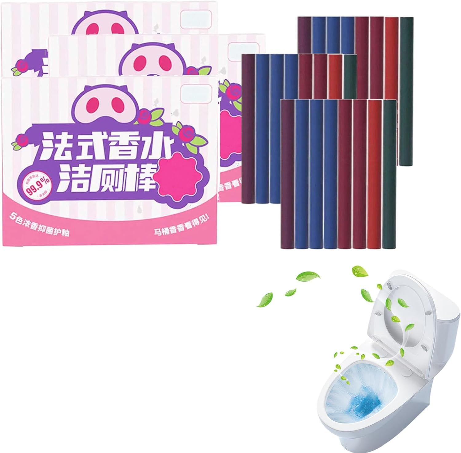 Multi-functional Deodorizing Toilet Cleaning Sticks, Automatic Long ...