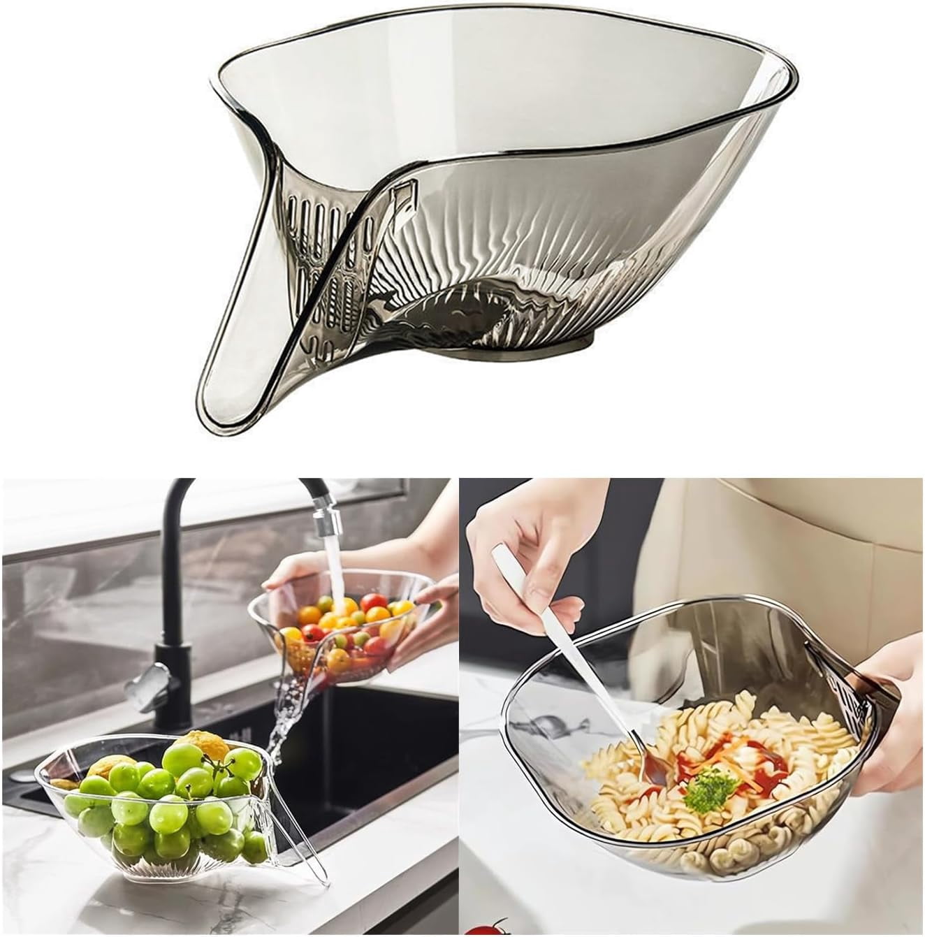 Multi-functional Drain Basket - 2024 New Fruit Cleaning Bowl with ...