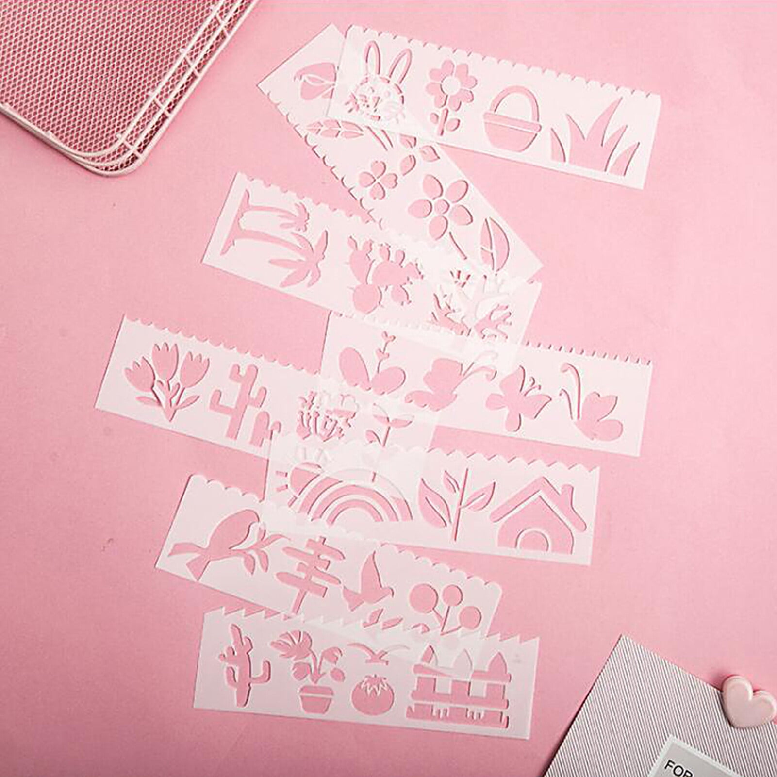 Multi-functional Drawing Stencils Straight & Wavy Lines Rulers Hollow ...