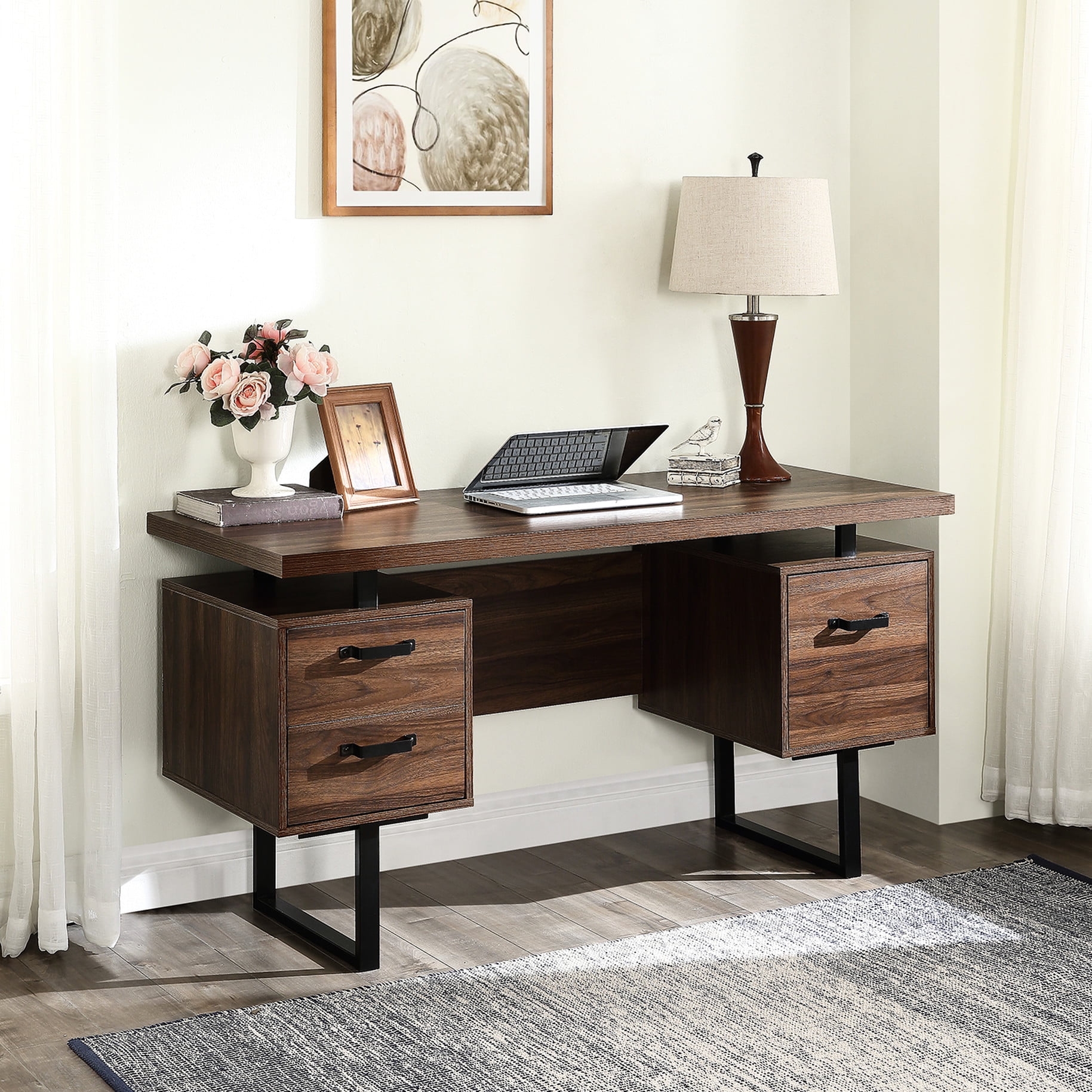 Multi-functional Office Desk with Ample Leg Room | Fits Living Room ...