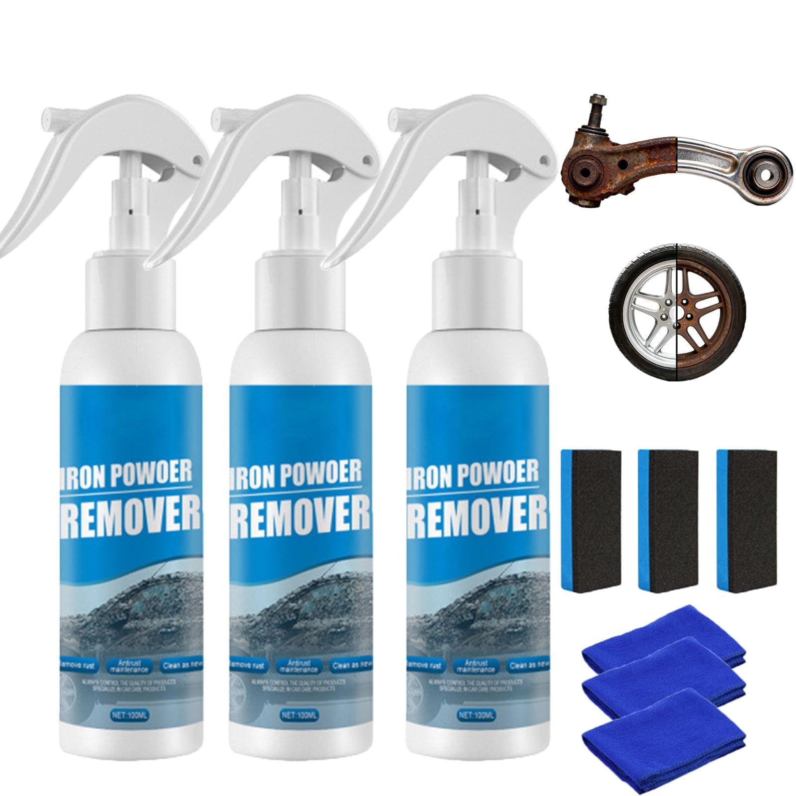 Multi-functional Quick-acting Rust Removal Spray - 100ML Portable Rust ...