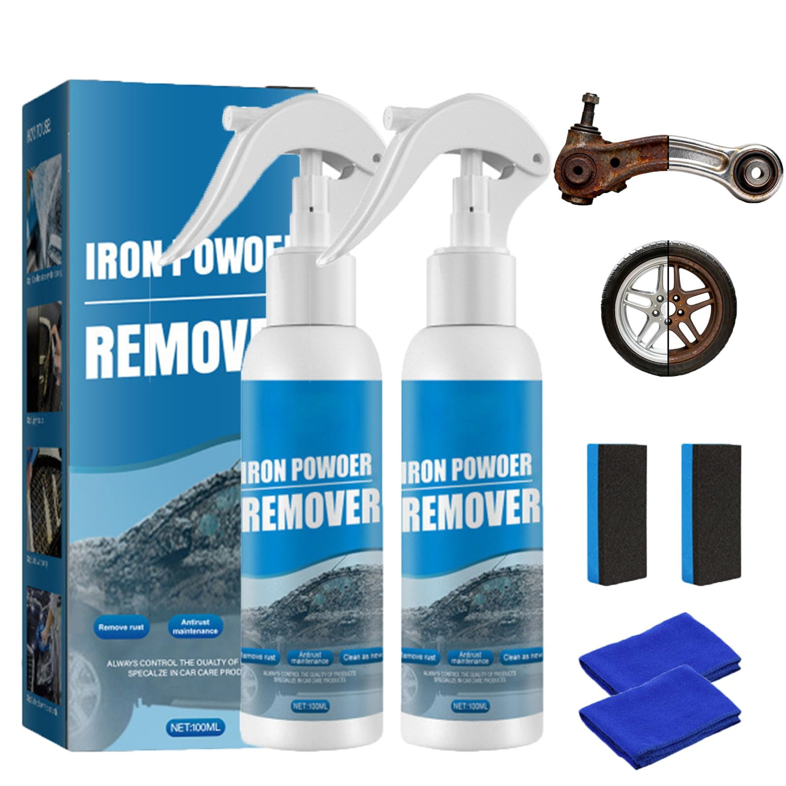 Multi-functional Quick-acting Rust Removal Spray - 100ML Portable Rust ...