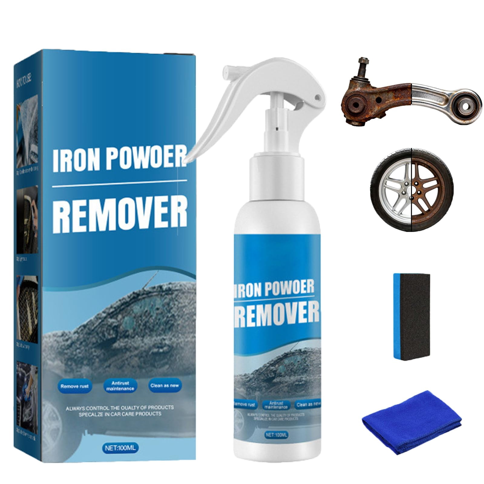 Multi-functional Quick-acting Rust Removal Spray - 100ML Portable Rust ...
