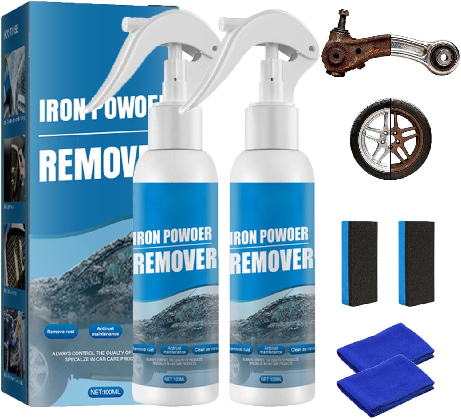 Multi-functional Quick-acting Rust Removal Spray - 100ML Portable Rust ...