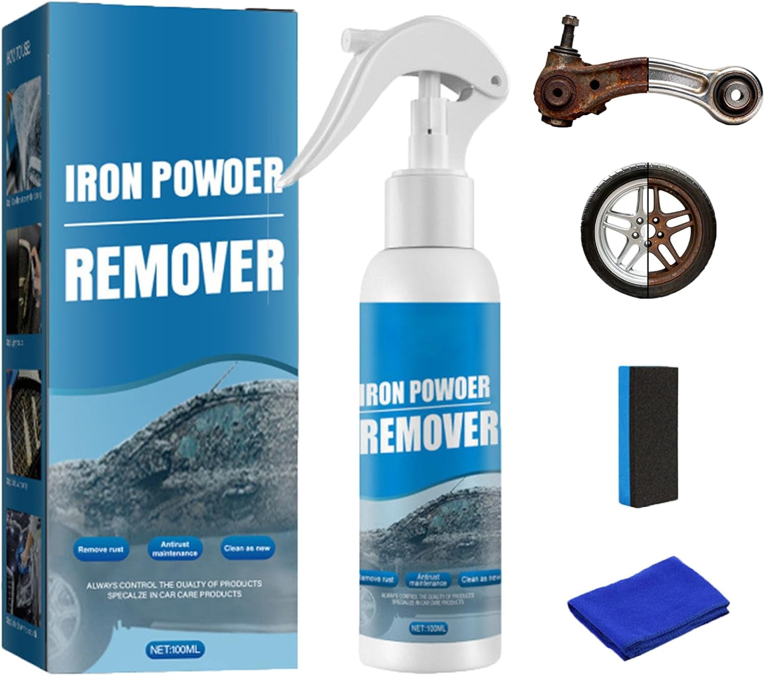 Multi-functional Quick-acting Rust Removal Spray - 100ML Portable Rust ...