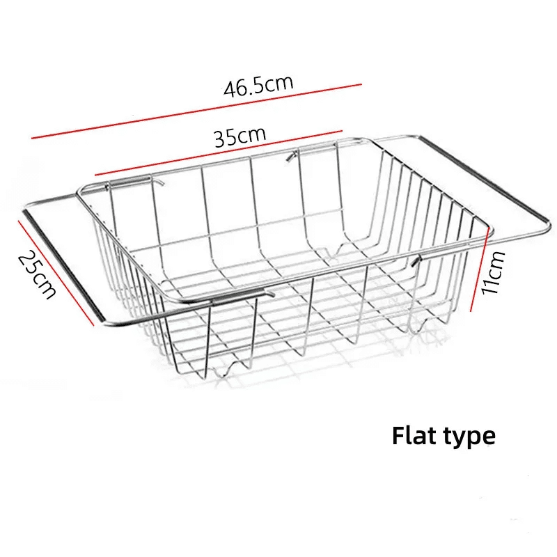 Multi-functional Stainless Steel Drainage Basket Sink Retractable Dish ...