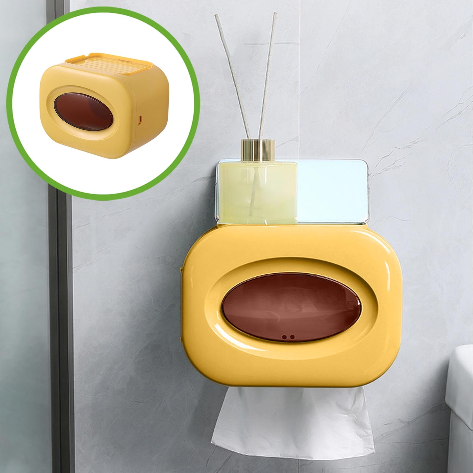 Multi-functional Transparent Wall-mounted Paper Towel Box, Storage ...